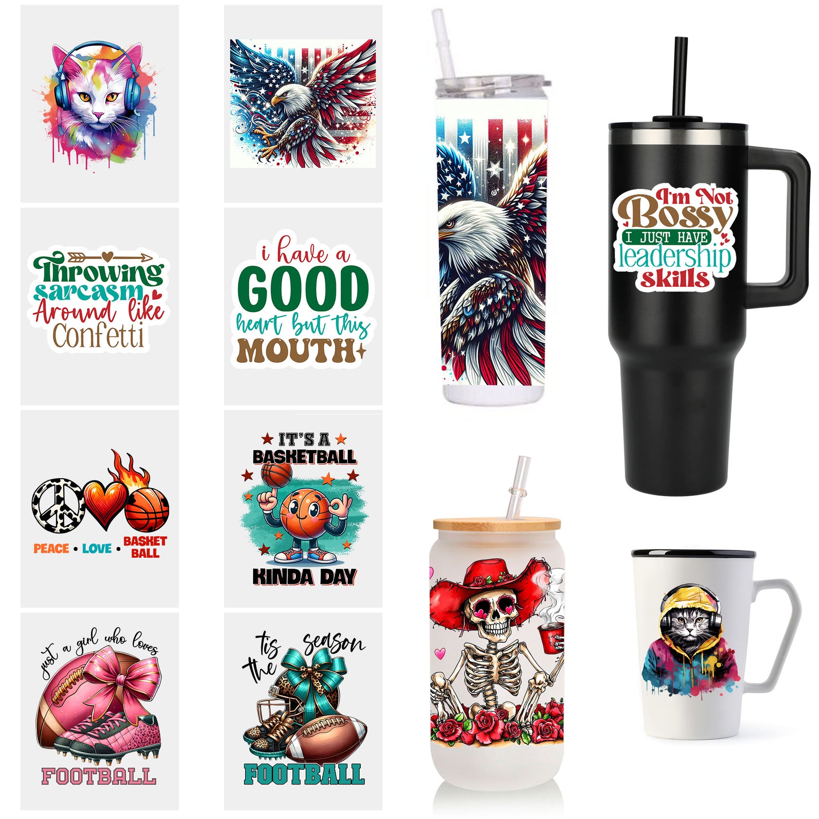 22" UV DTF Gang Sheet (3D UV DTF Stickers) ($0.60/inch) – UTM PRINTING