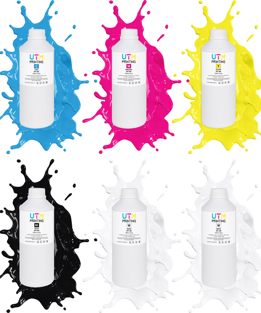 DTF Ink 1L (33.81oz) - UTM High Quality Textile Pigment Ink $39.99 ...